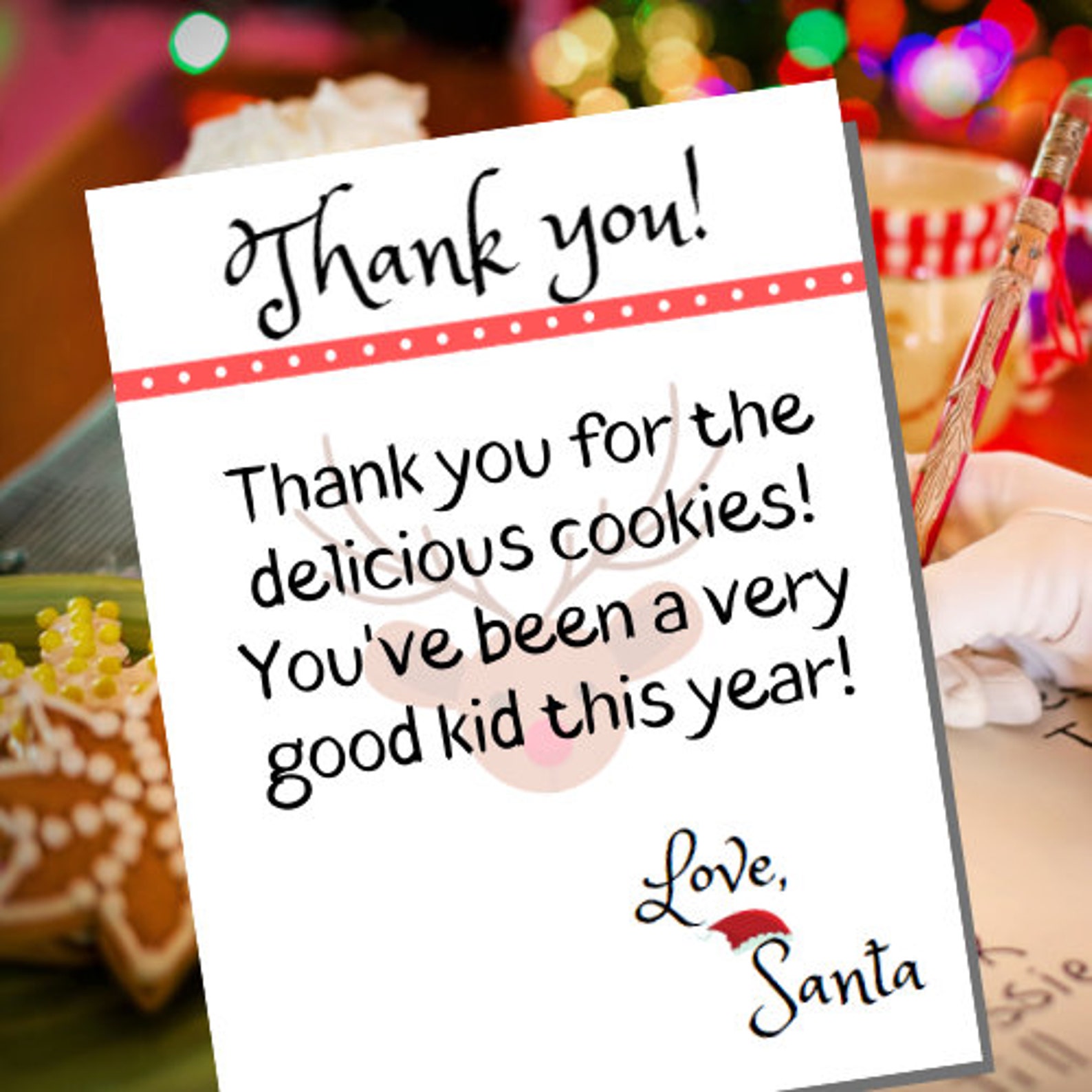 Letter From Santa Printable | EDITABLE | Instant Download | Thank You ...