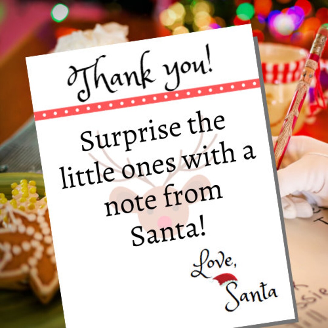 Letter From Santa Printable | EDITABLE | Instant Download | Thank You ...