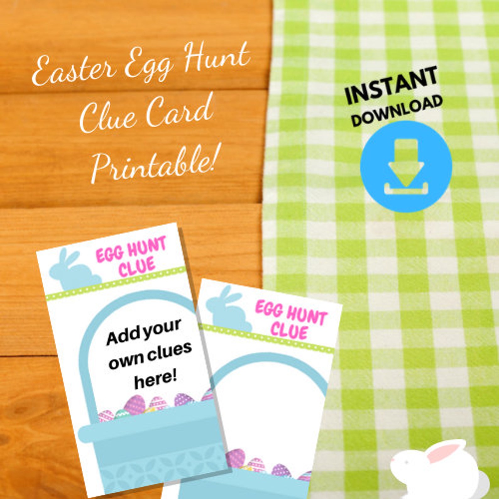 Easter Egg Hunt Clue Card Printables//use Your Own Clues//hand Write or ...