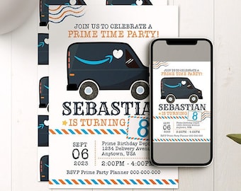 Editable Mail Truck Birthday Party Mailman Invitation Post Office Usps ...