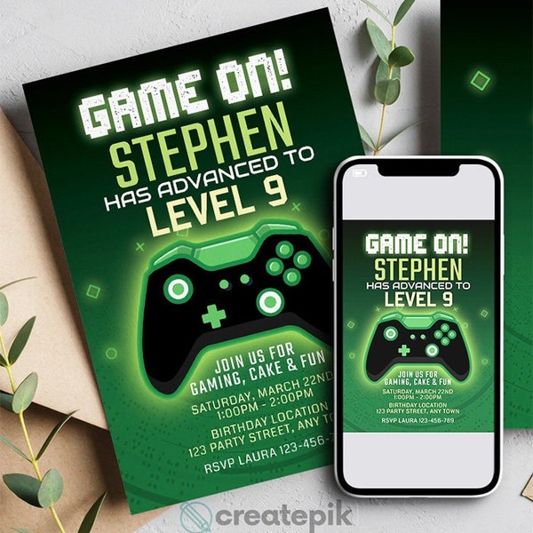 Level up Invitation - Etsy