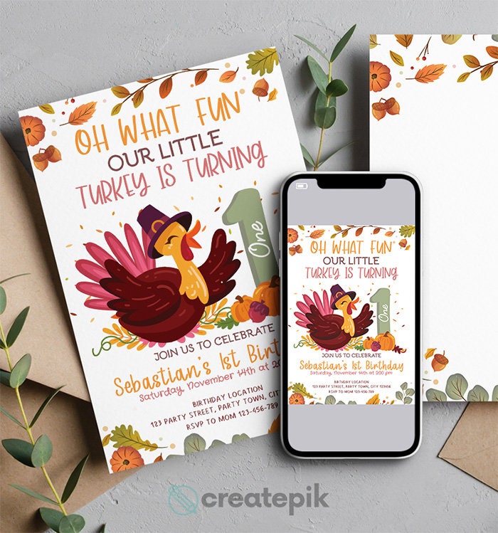 Turkey Birthday Invitations Printable