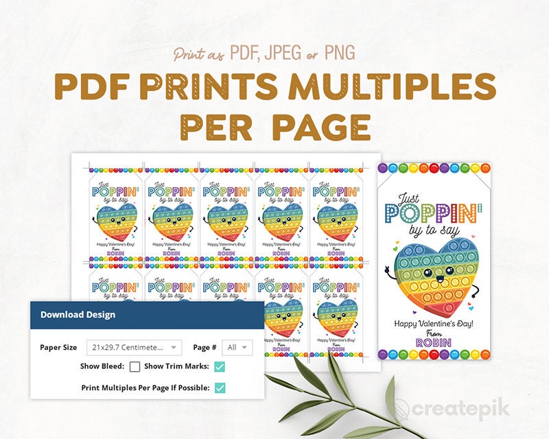 Just Popping by to Say Happy Valentine's Day, Pop It Valentine ...