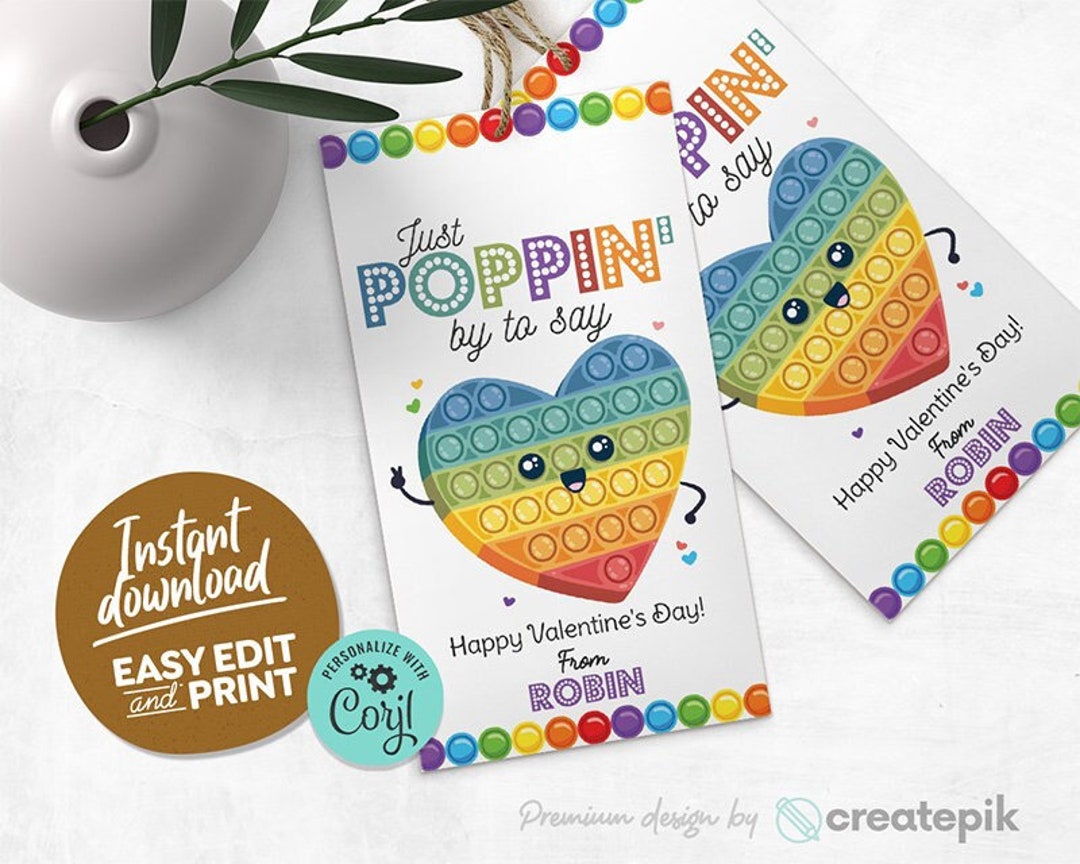 Just Popping by to Say Happy Valentine's Day, Pop It Valentine ...