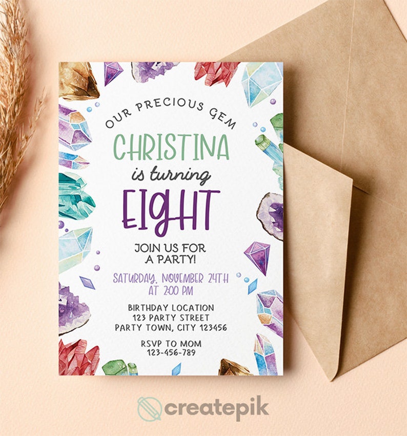 Girl Geology Party Invitation, Editable Invite Instant Download Geology ...