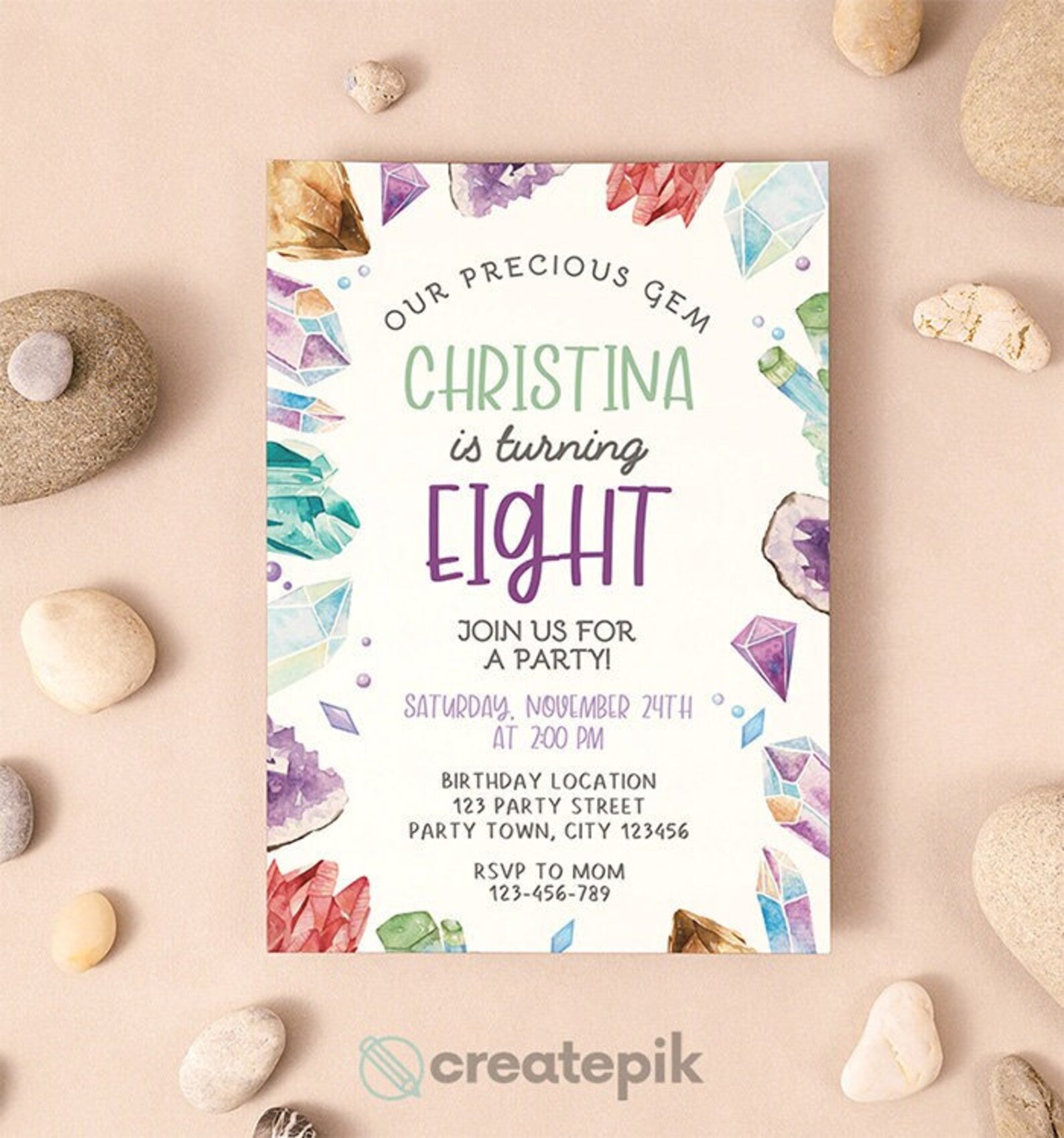 Girl Geology Party Invitation, Editable Invite Instant Download Geology ...