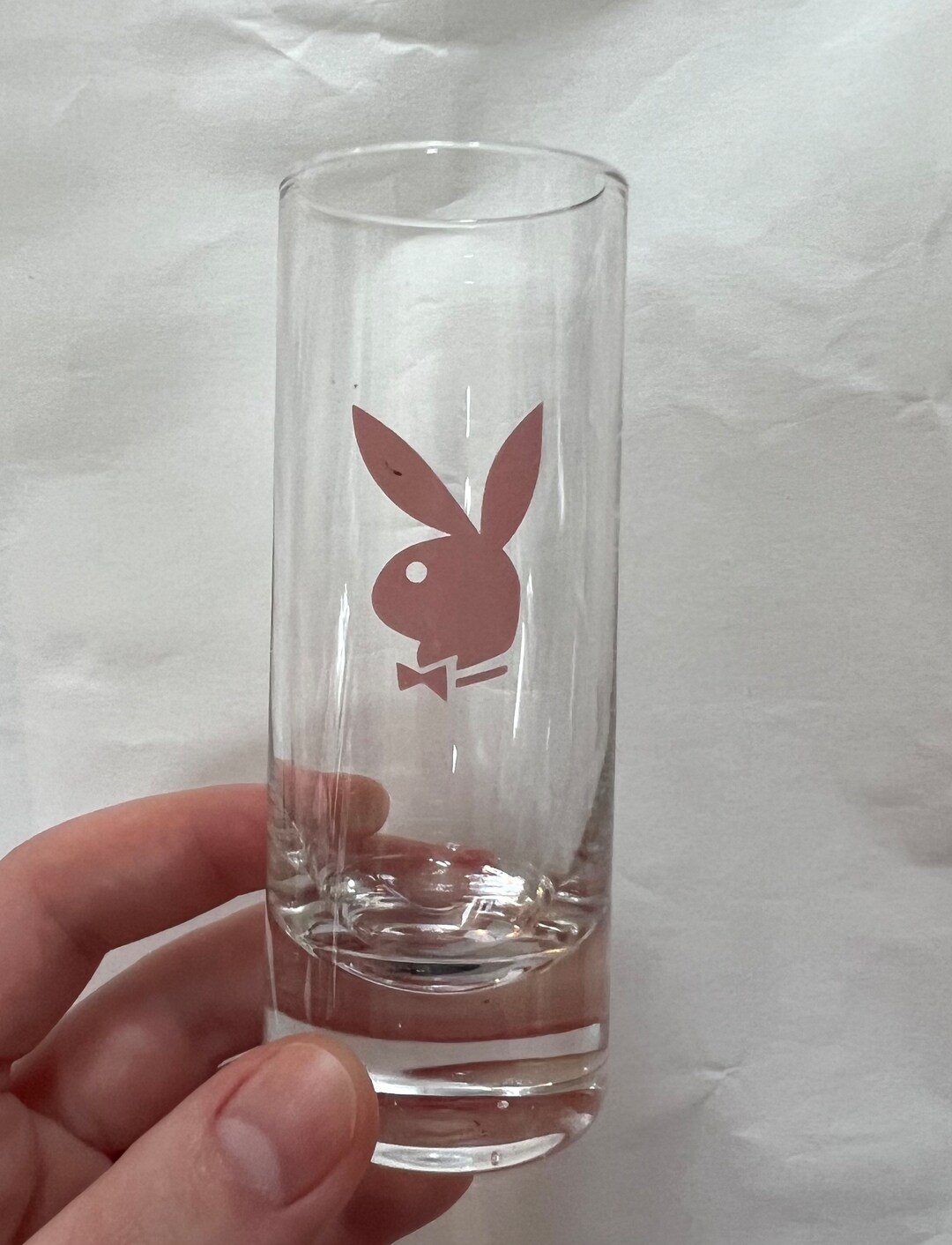 Vintage Pink Playboy Bunny Shot Glass Double Shot - Etsy
