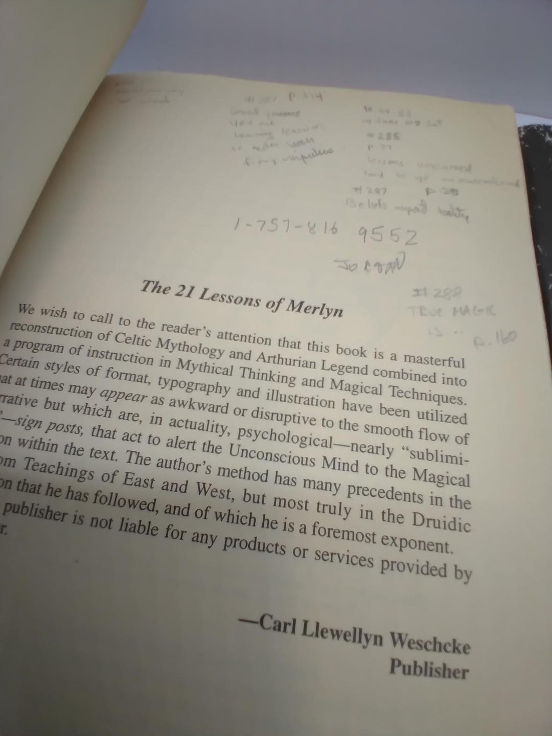 Mr7 24691 the 21 Lessons of Merlyn and the Celts Used Books - Etsy