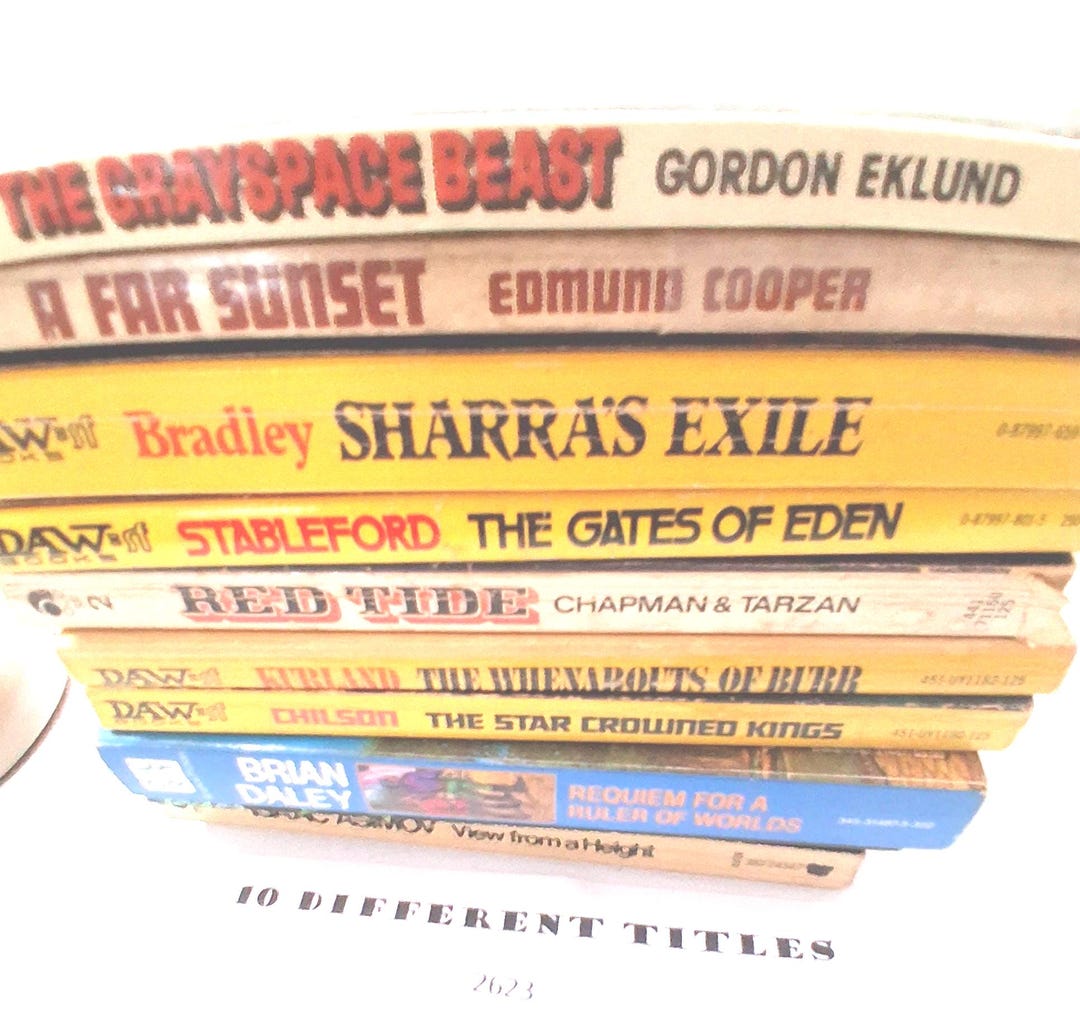 Lot of 10 Vintage Science Fiction/fantasy Books 1980s & up 2623 Bc25 - Etsy