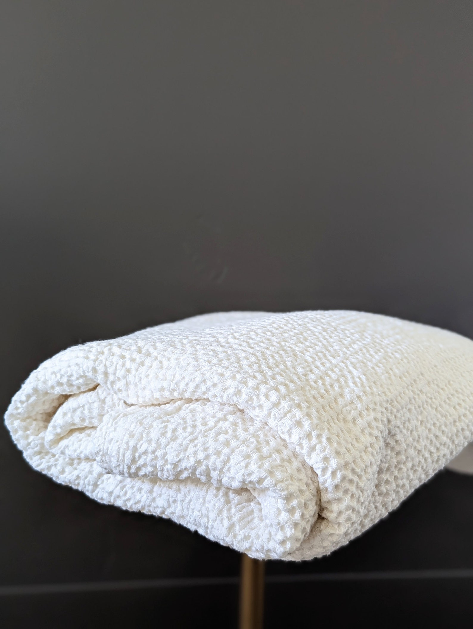 European Linen Waffle Blanket - Etsy