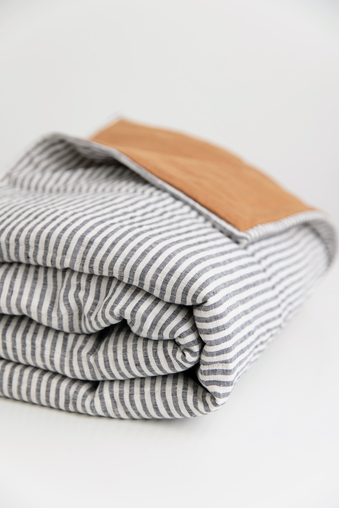 Linen Quilted Comforter, Twin, Full, Queen, King, Soft Lightweight ...