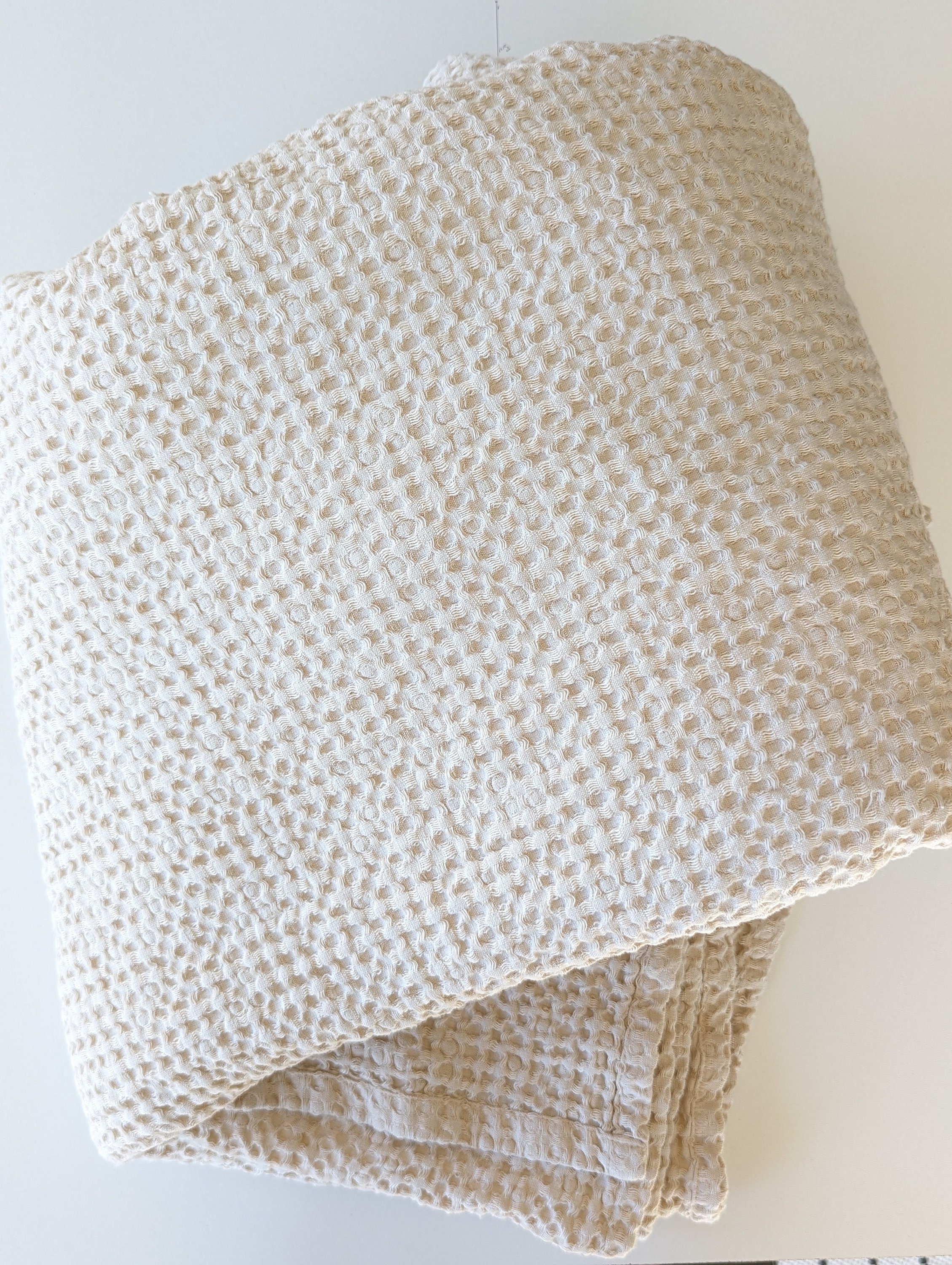 European Linen Waffle Blanket - Etsy