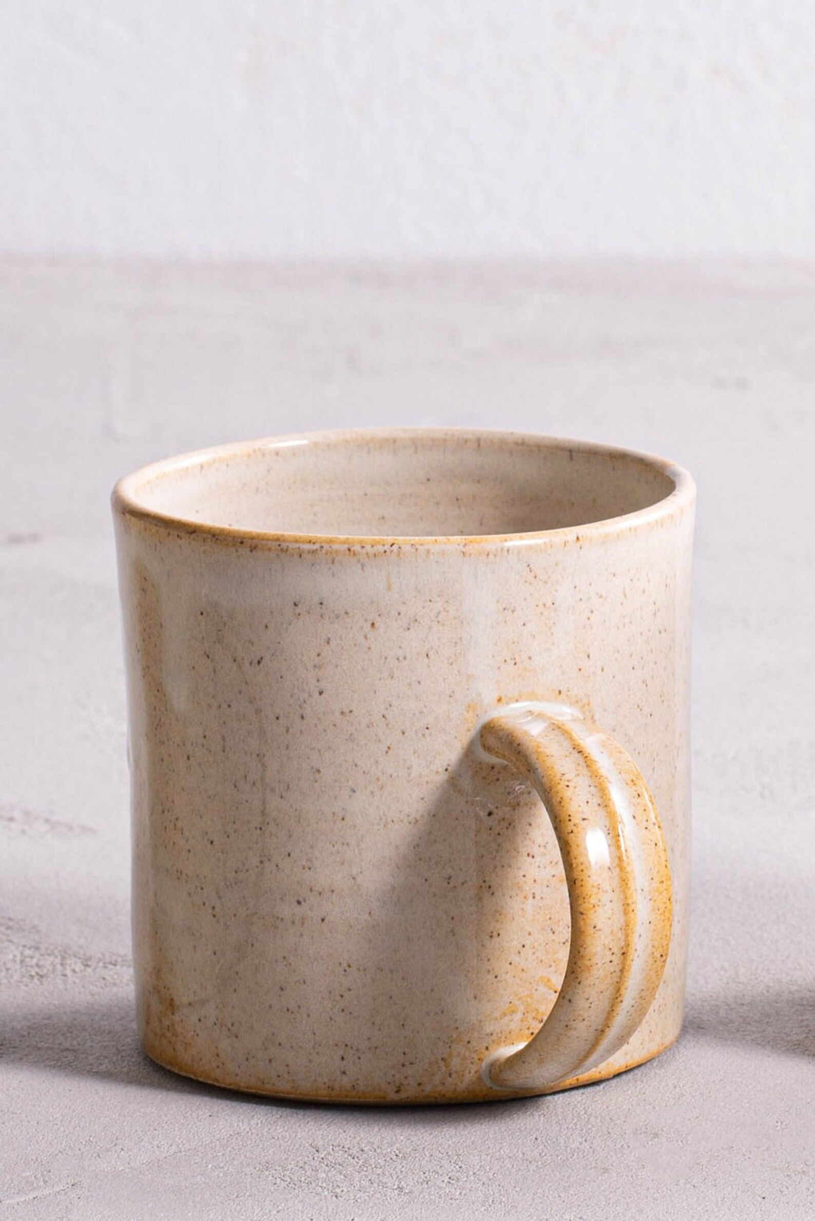 A Set of 4 Ceramic Mugs With Handles, Four Pottery Mugs, Coffee/tea ...