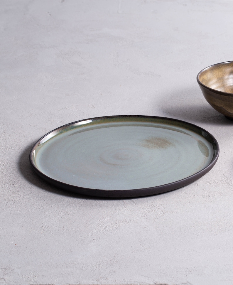 2 Colorful Ceramic Plates Pottery Handmade Plates Dinner - Etsy