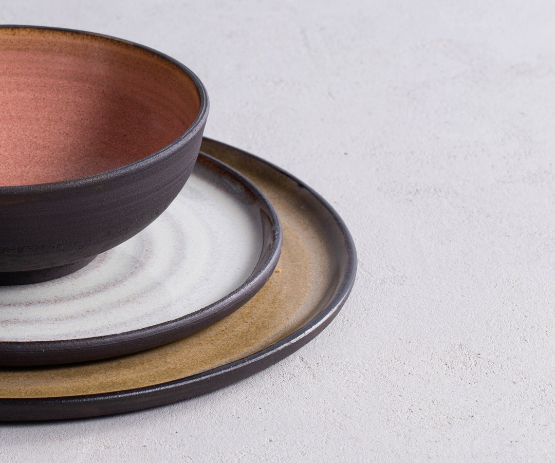 Mix and Match Ceramic Dinnerware Set, Set of Main Course Plates, Dinner ...