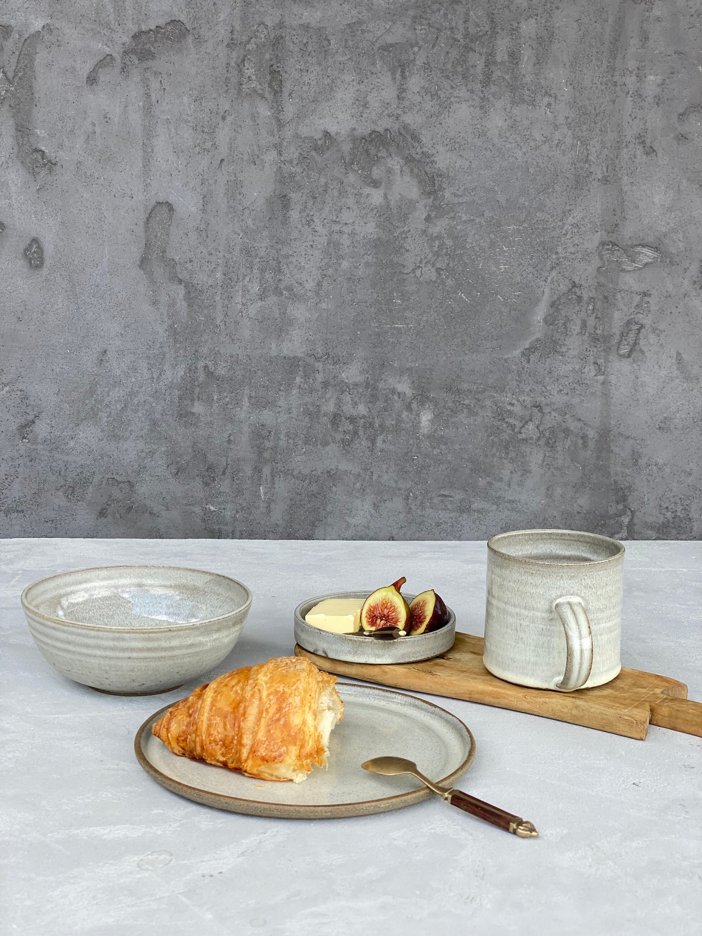 Set of Dinnerware, Set of Breakfast Plates, Bowls and Mugs, Handmade ...