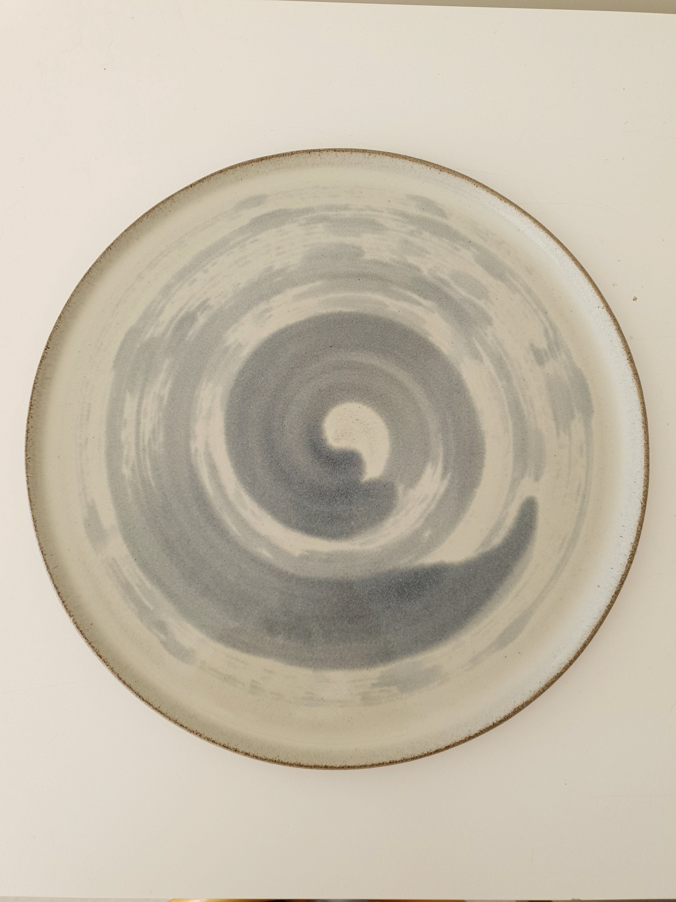 Handmade Pottery Dinner Plates Set of 2 Flat Ceramic Dinner | Etsy