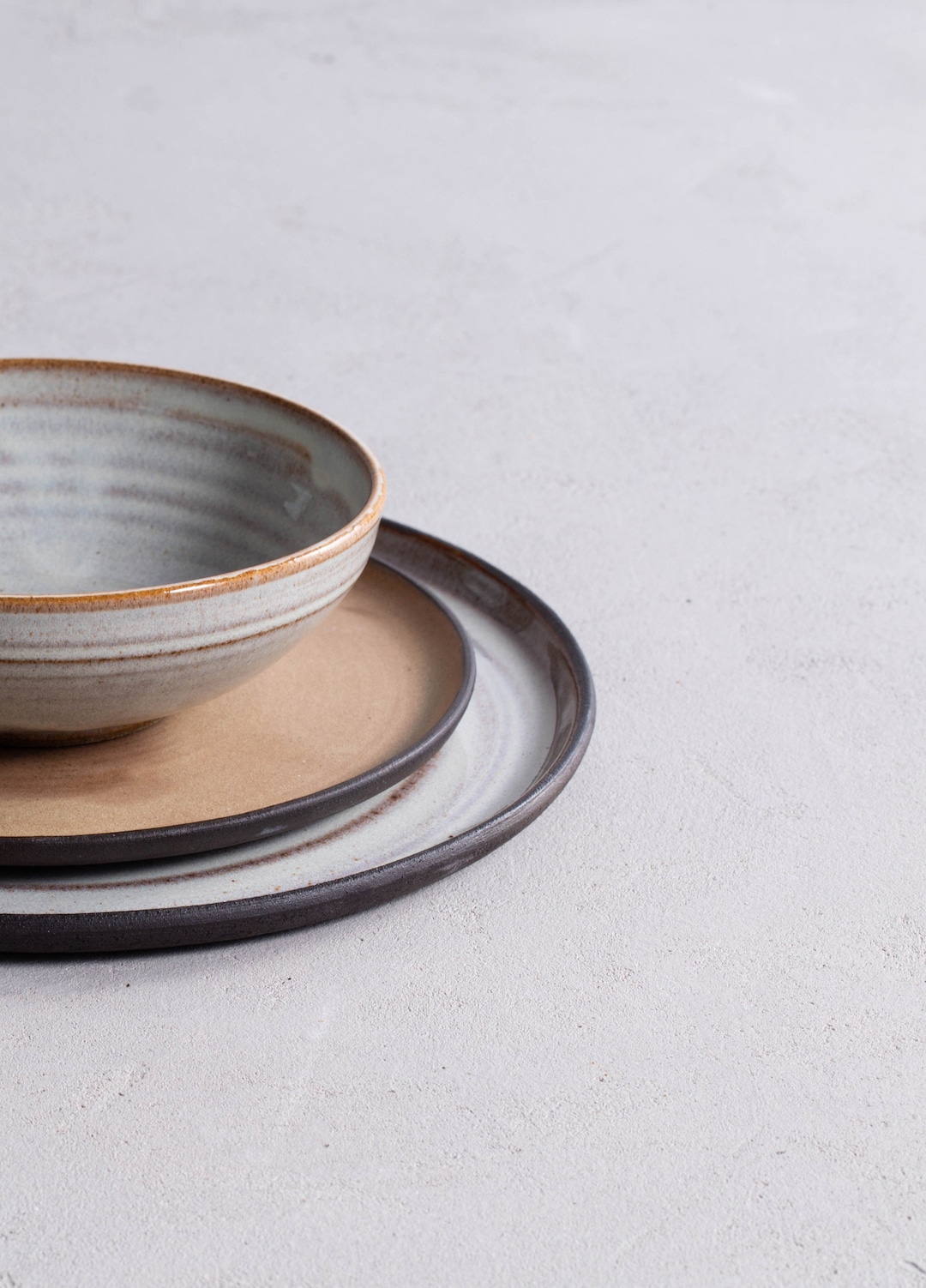 Mix and Match Ceramic Dinnerware Set, Set of Main Course Plates, Dinner ...