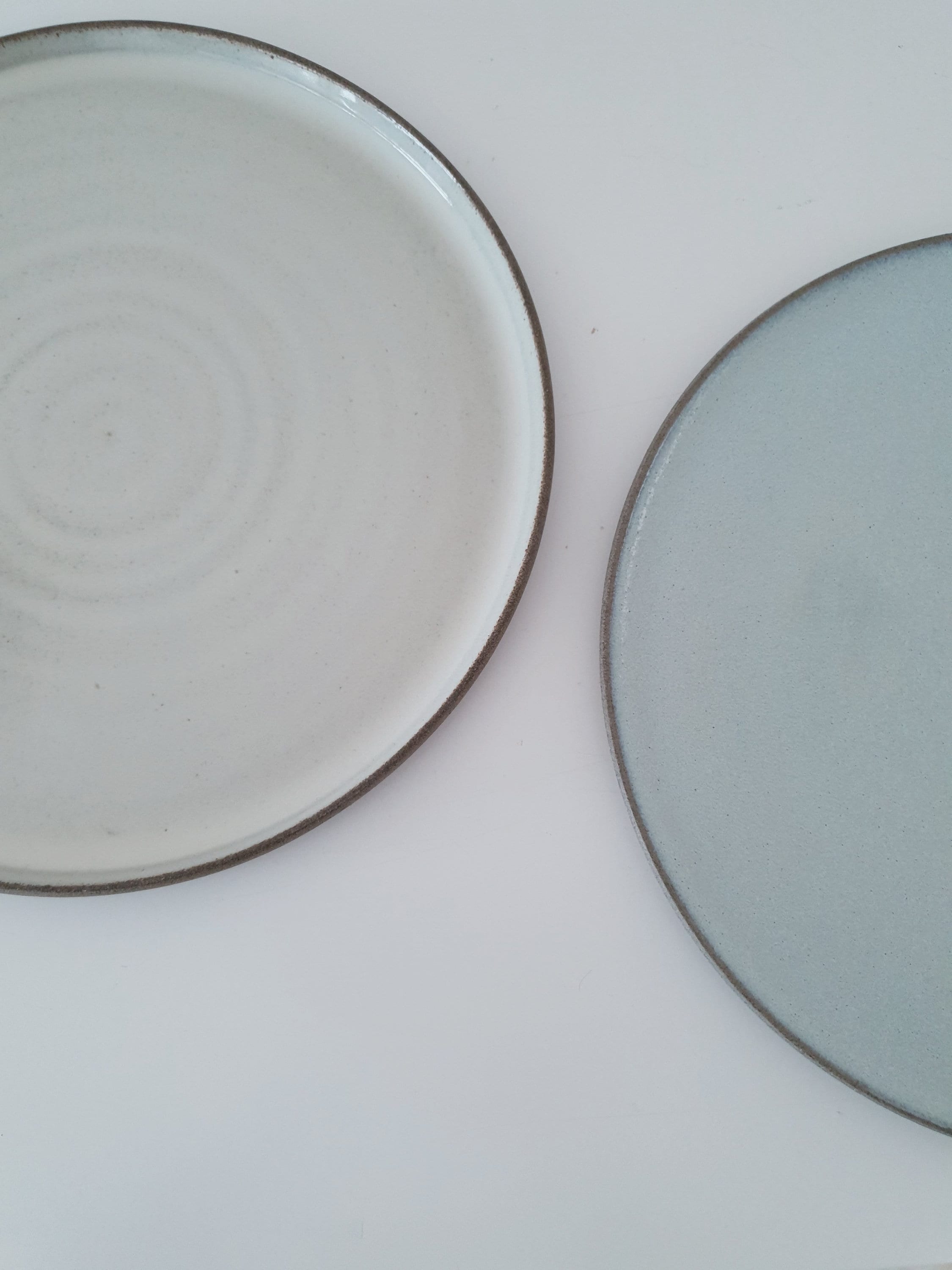 Handmade Pottery Dinner Plates Set of 2 Flat Ceramic Dinner - Etsy