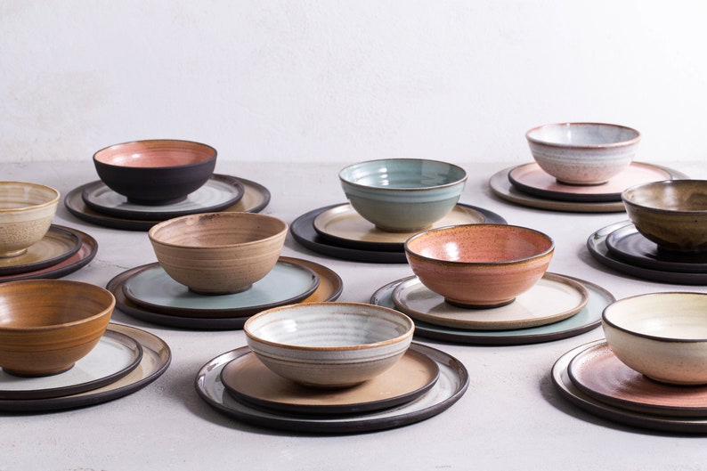 Mix and Match Set of Dinnerware, Set of Main Course Plates, Dinner ...