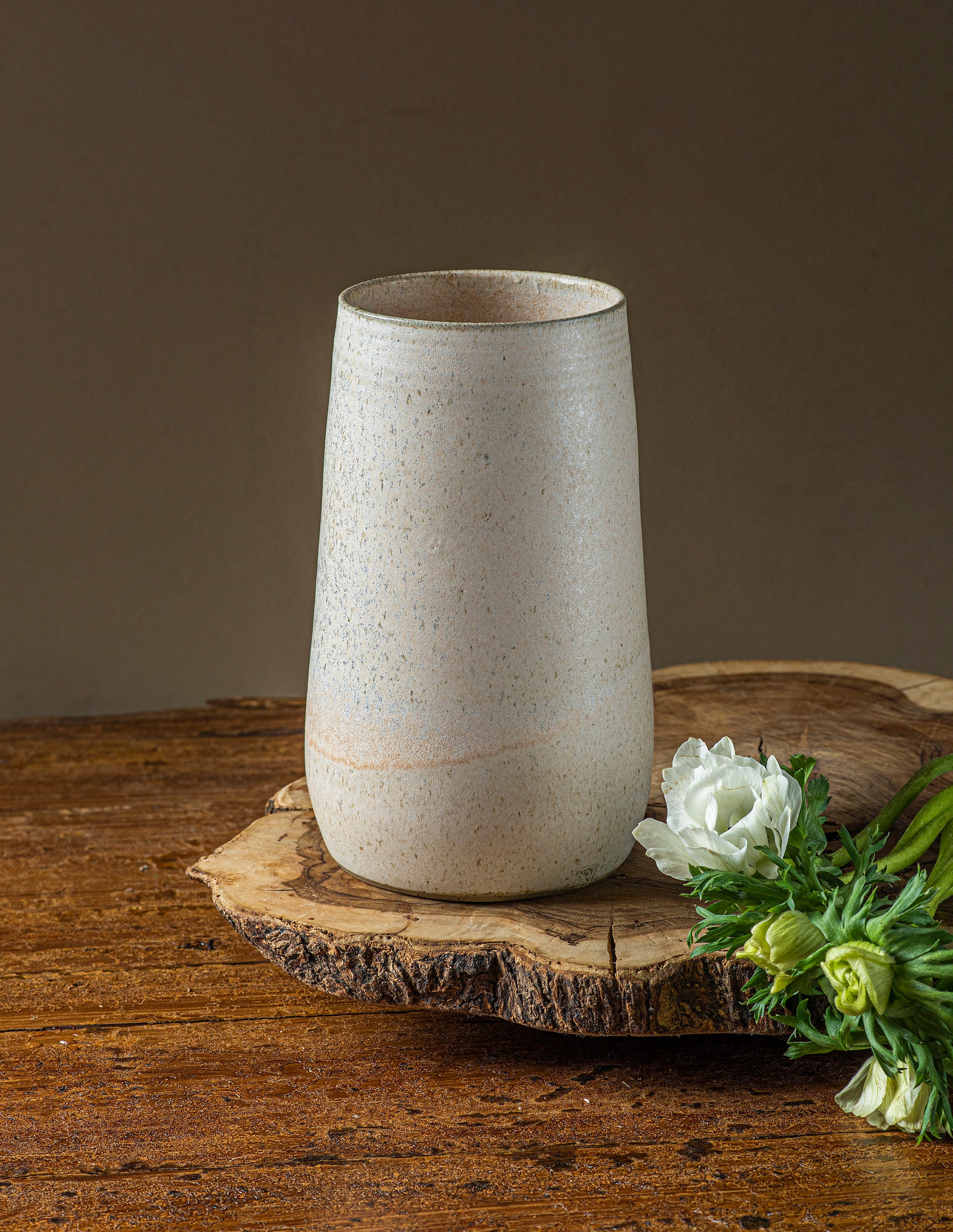 Ceramic Handmade White Flower Vase Pottery Wedding Gift - Etsy