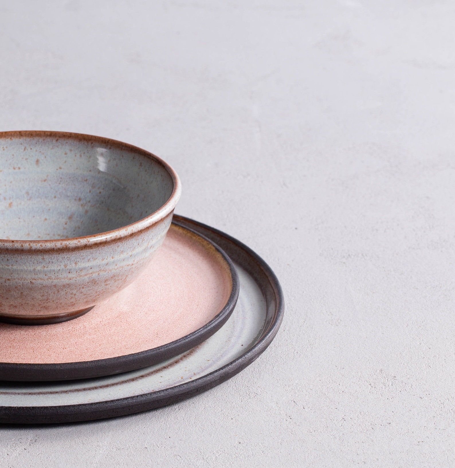 Colorful Ceramic Dinnerware Set, Set of Main Course Plates, Dinner ...