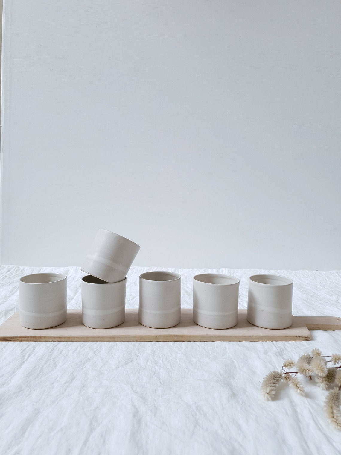 Ceramic 6 Cups Set White Cups Ceramic Espresso Mugs White | Etsy