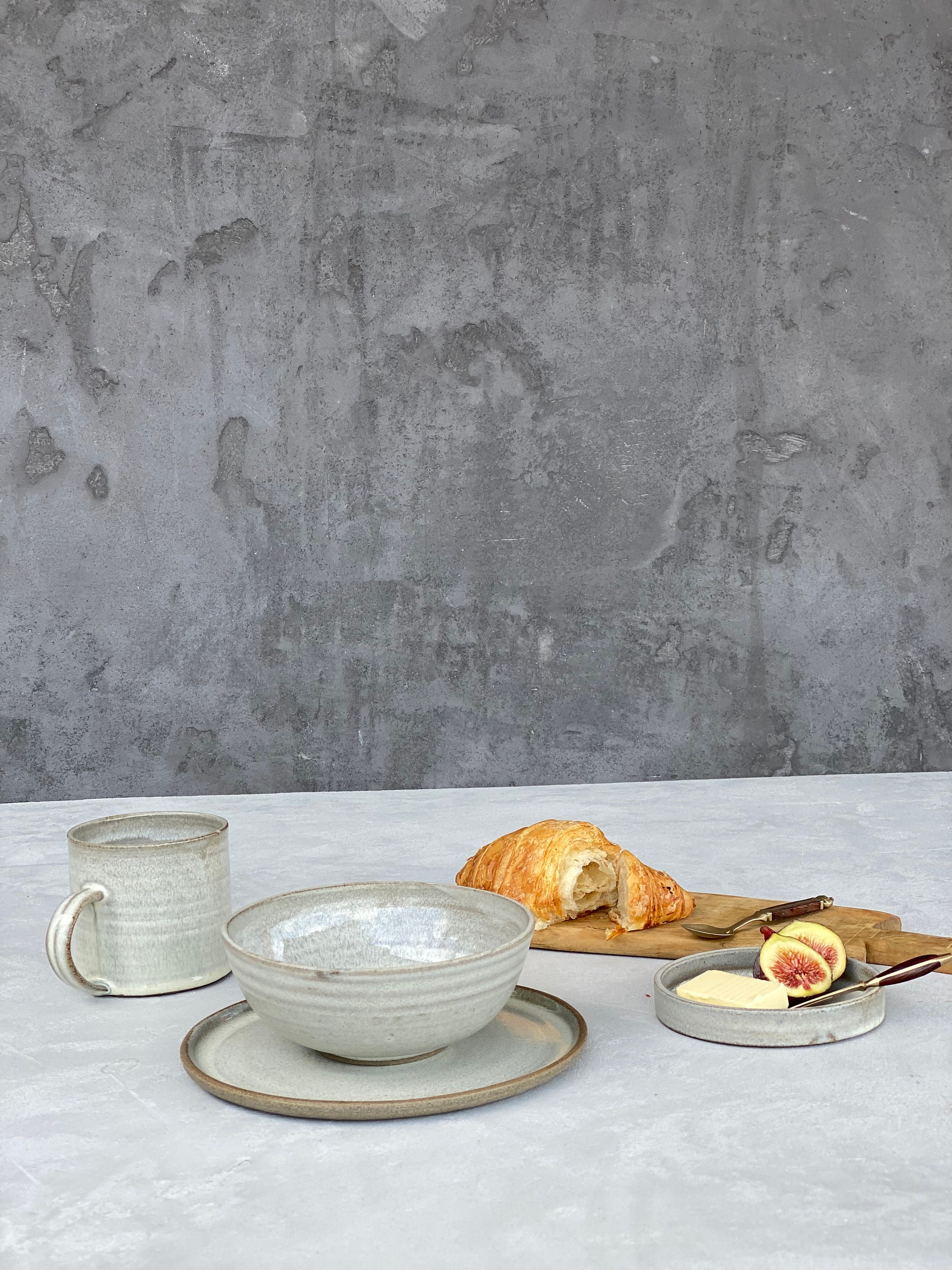Set of Dinnerware, Set of Breakfast Plates, Bowls and Mugs, Handmade ...