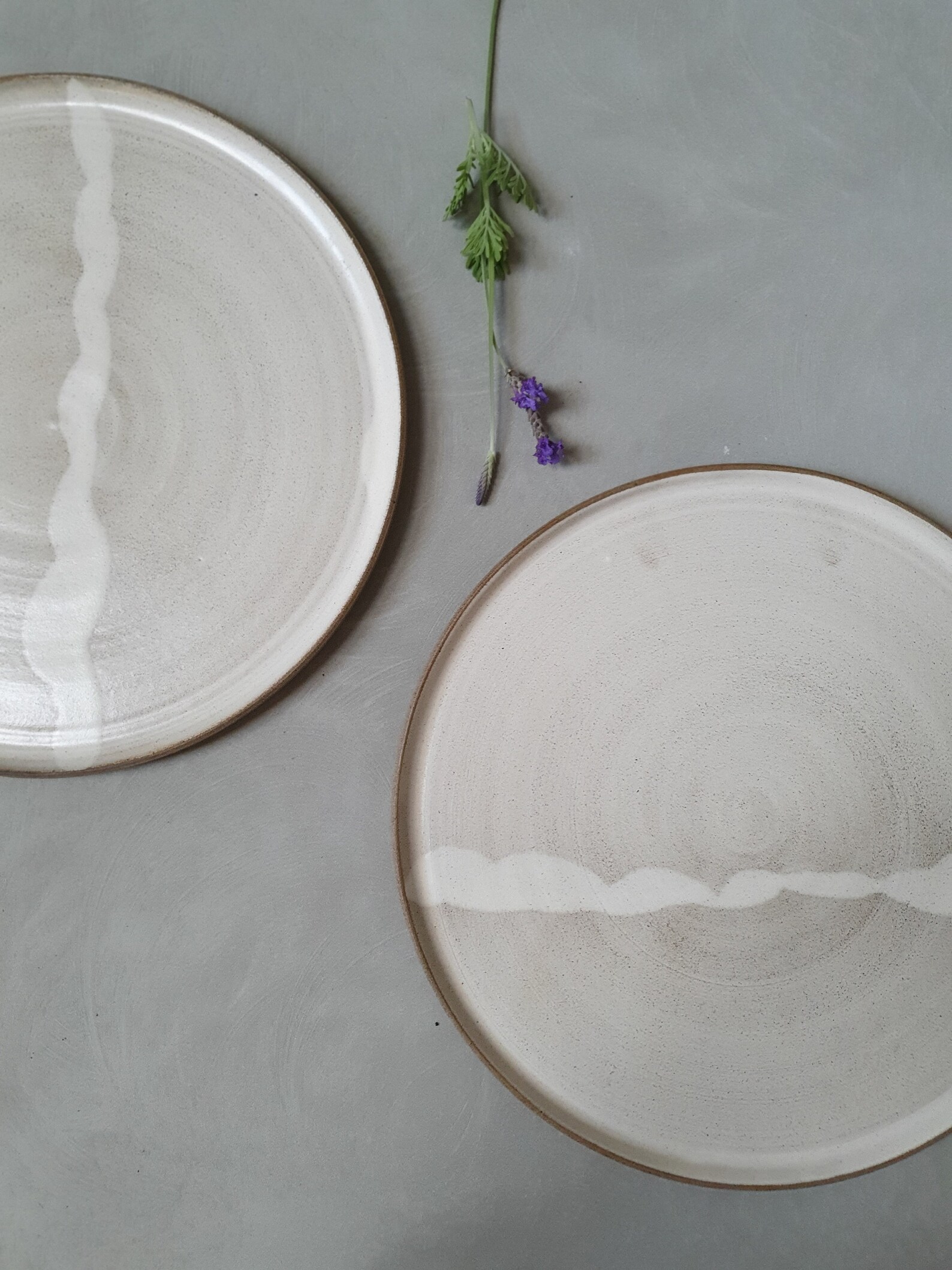 Large Handmade Cake Platter, Ceramic Round Plate, Rounded Dessert ...