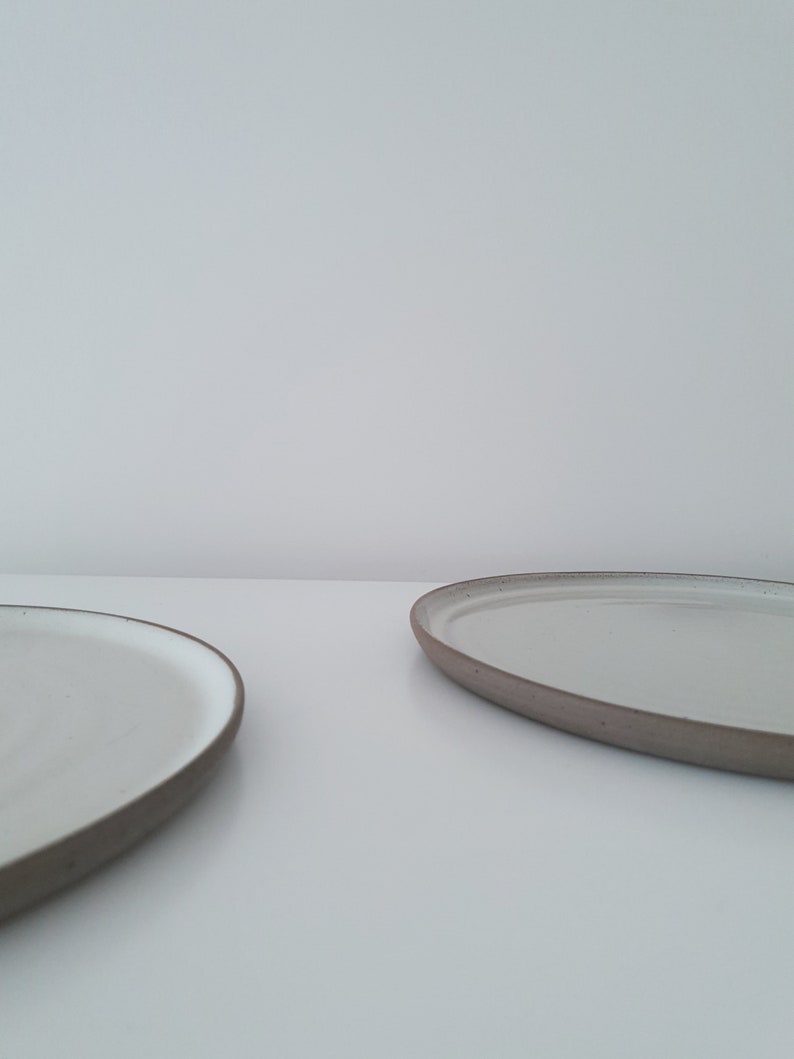 Handmade Pottery Dinner Plates Dinnerware Set of 2 Flat - Etsy