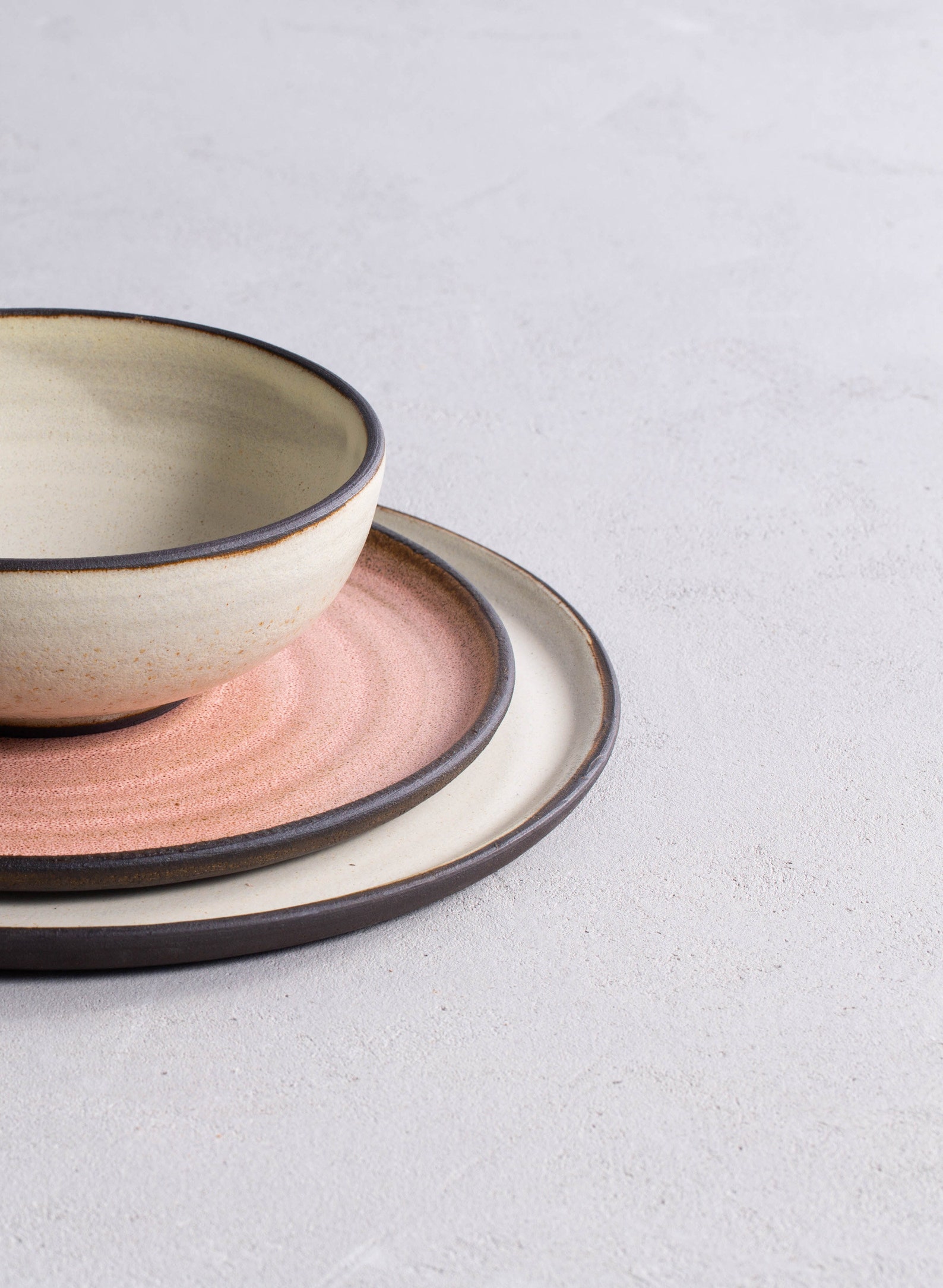 Mix and Match Set of Ceramic Dinnerware, Set of Main Course Plate ...