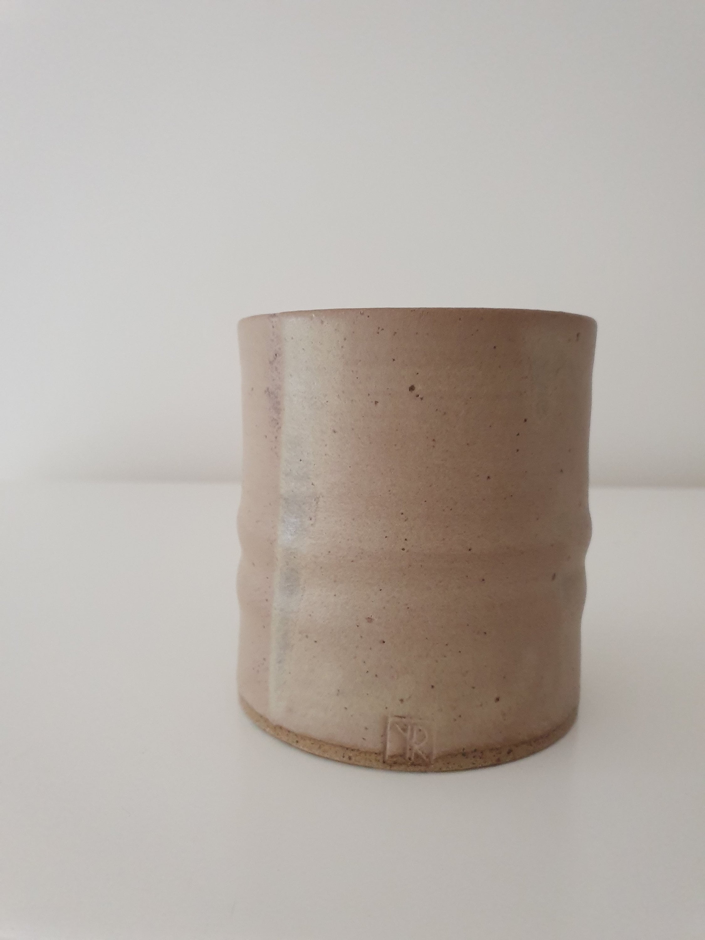 Set of 2 Ceramic Cylinder Coffee Espresso Mugs Matte Beige | Etsy