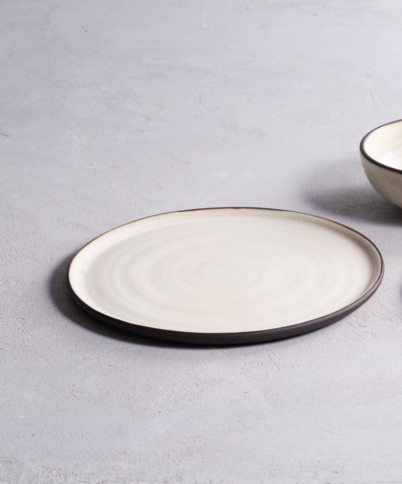 2 Colorful Ceramic Plates Pottery Handmade Plates Dinner - Etsy