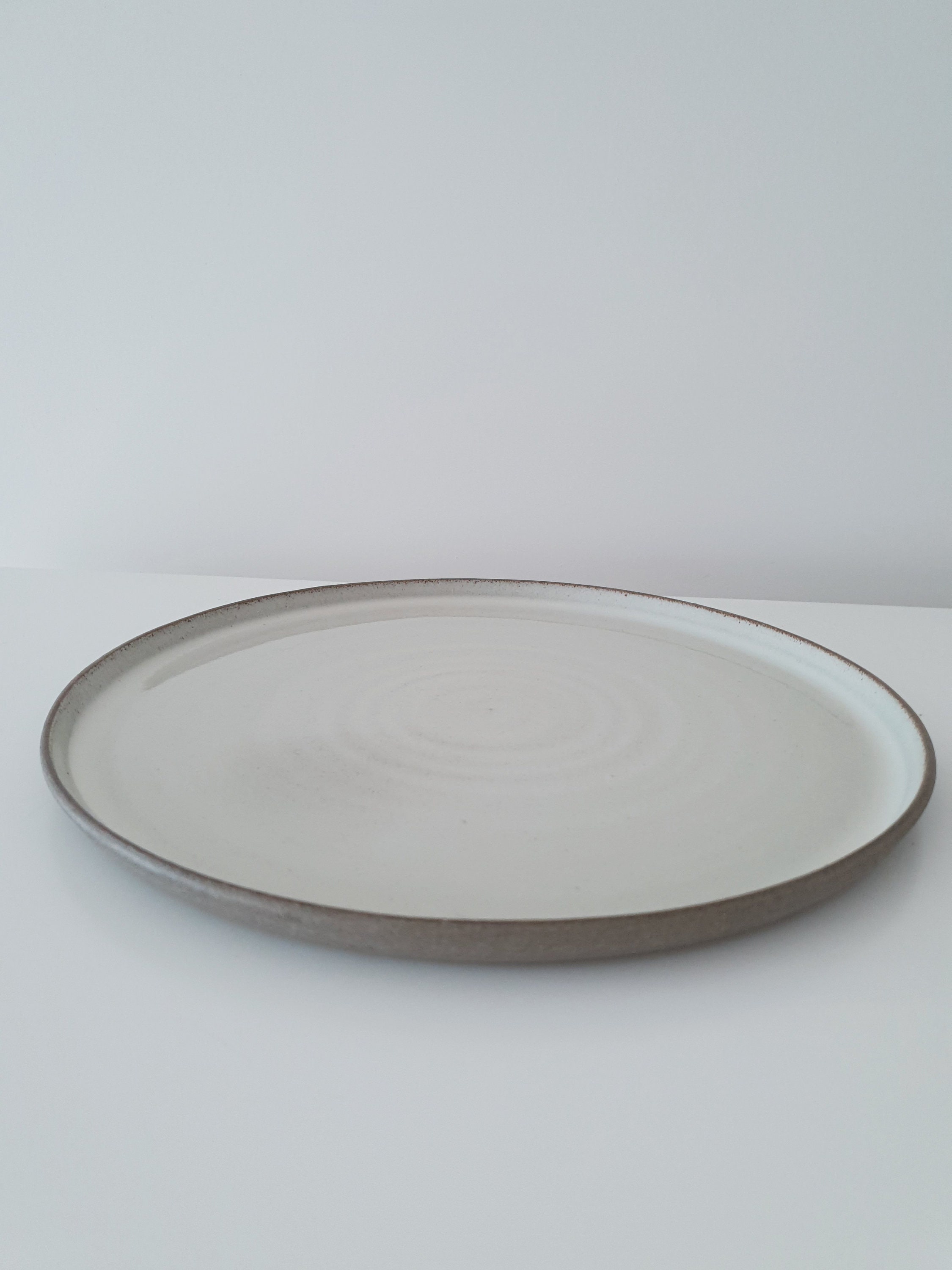 Handmade Pottery Dinner Plates Set of 2 Flat Ceramic Dinner - Etsy