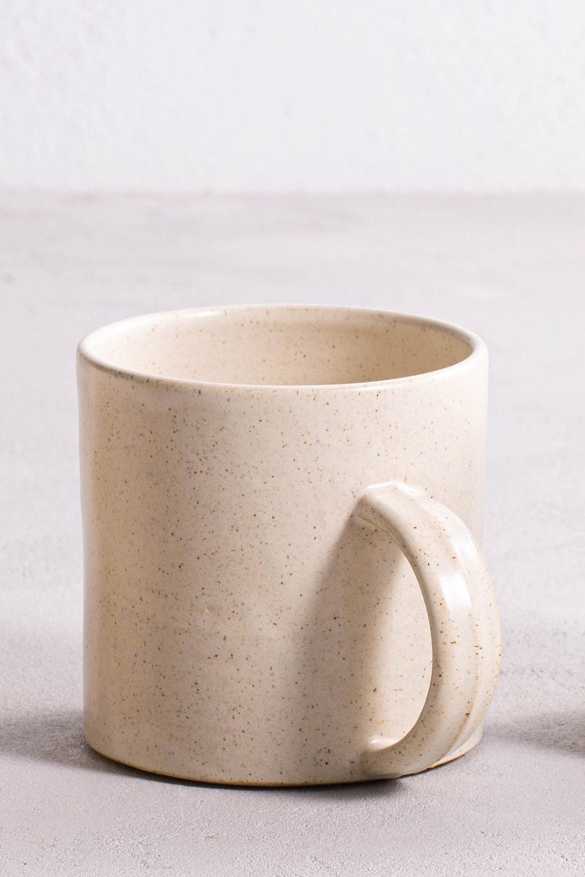 A Set of 4 Ceramic Mugs With Handles, Four Pottery Mugs, Coffee/tea ...