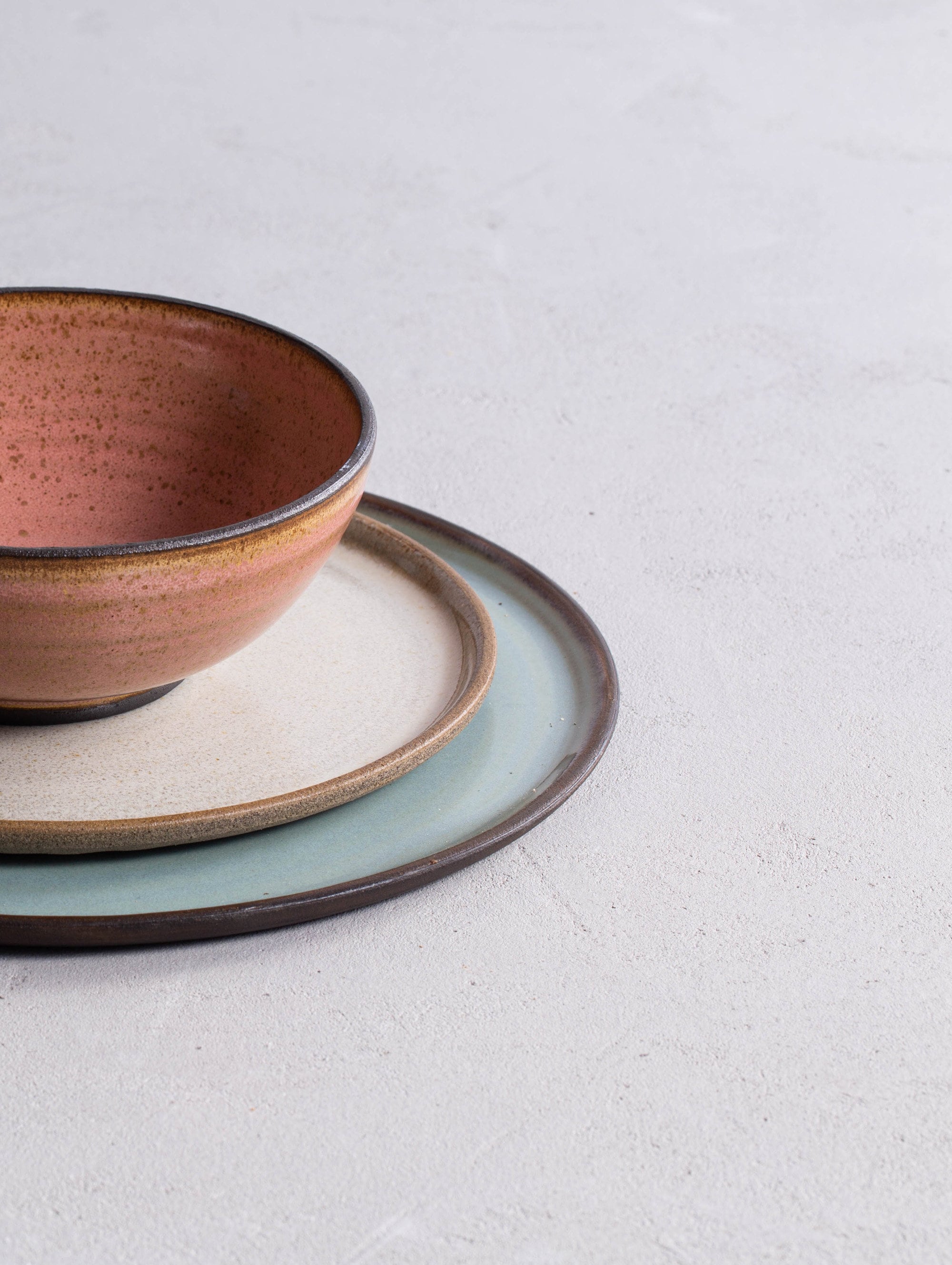 Colorful Ceramic Dinnerware Set, Set of Main Course Plates, Dinner ...