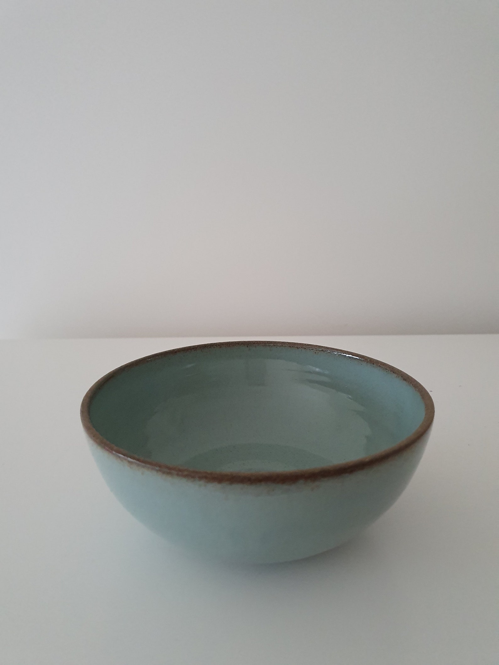 Handmade Ceramic Bowl, Set of 2 Turquoise Pottery Soup Bowl, Cereal ...