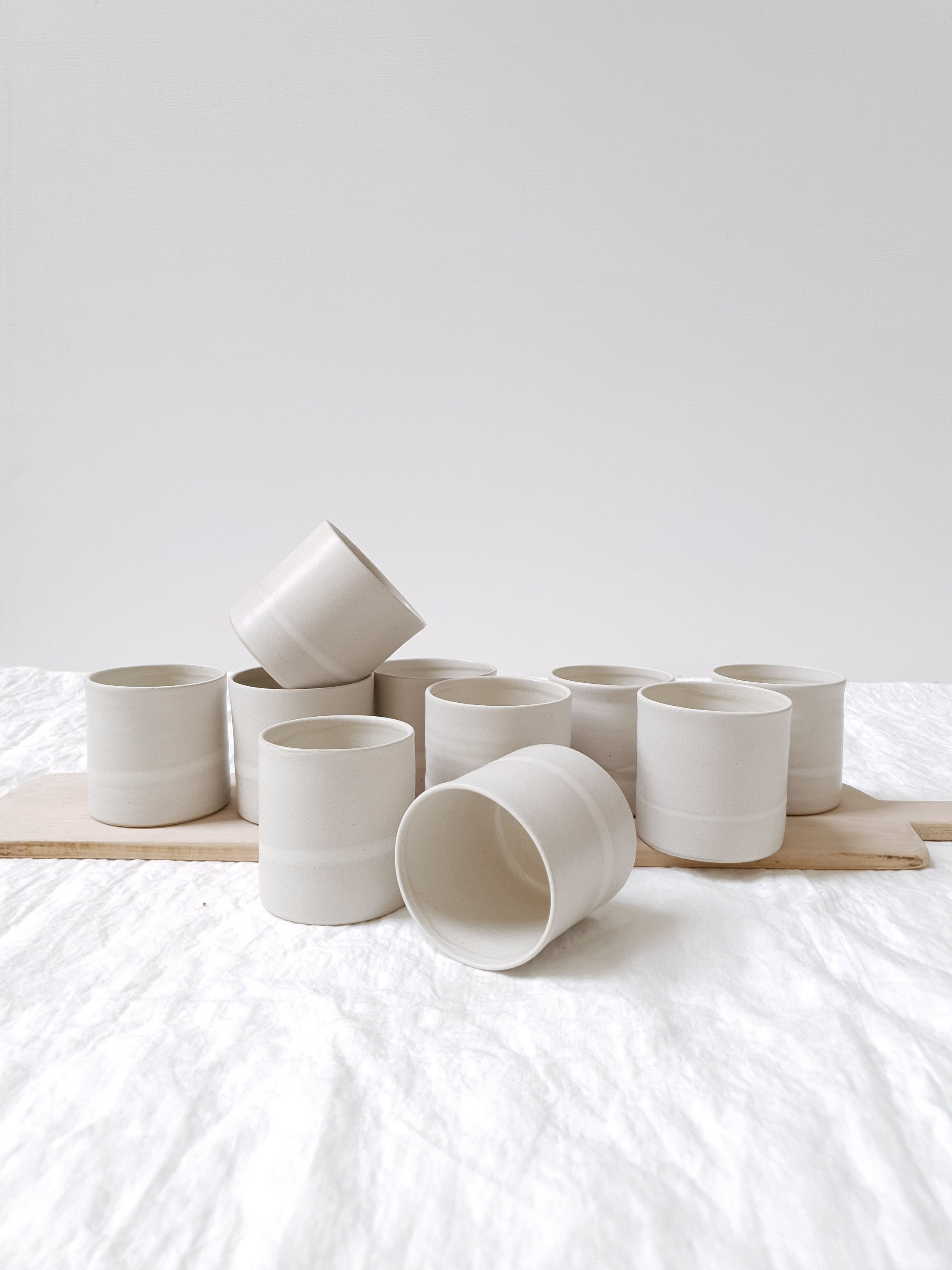 Ceramic 6 Cups Set White Cups Ceramic Espresso Mugs White - Etsy