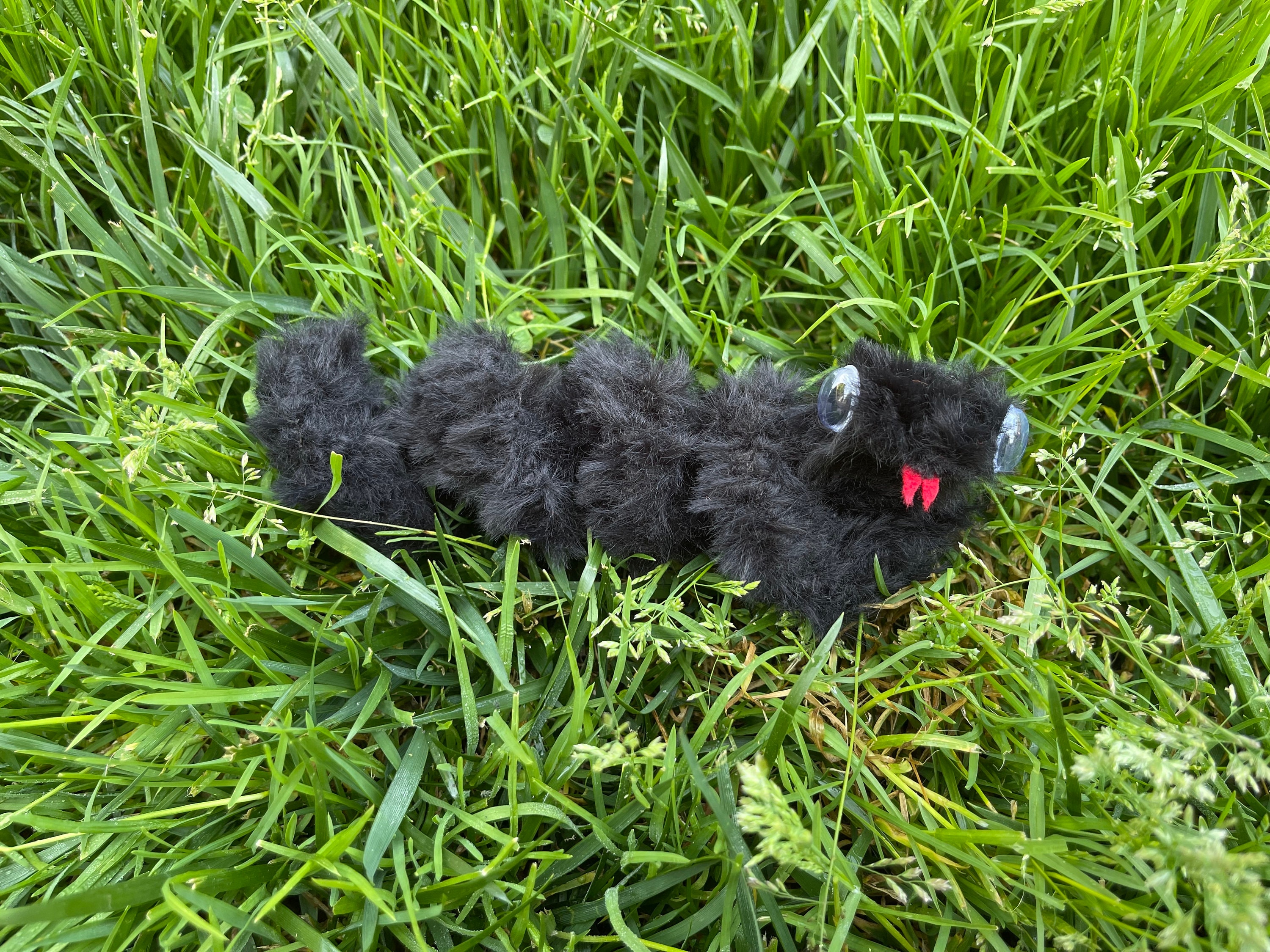 Snerm Pet "soot Sprite" | Hand-knit Snake Worm Plush | Desk Decor ...