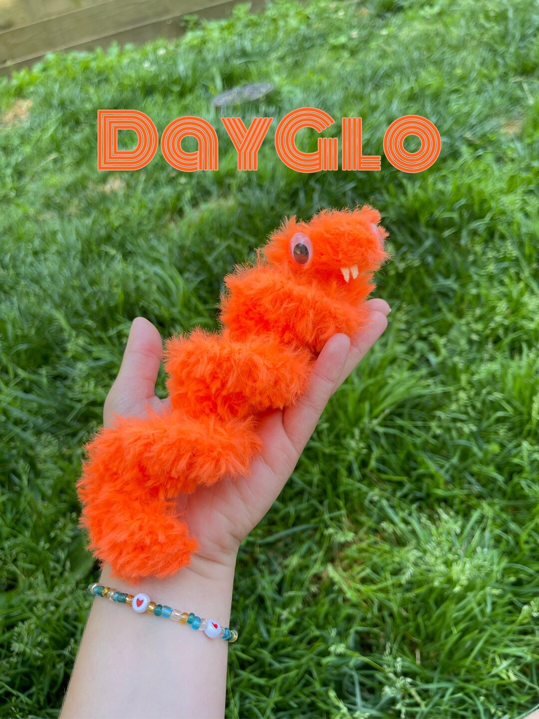 Dayglo | "snerm Pet" Snake Fidget Toy | Adult Fuzzy Worm Trinket Friend ...