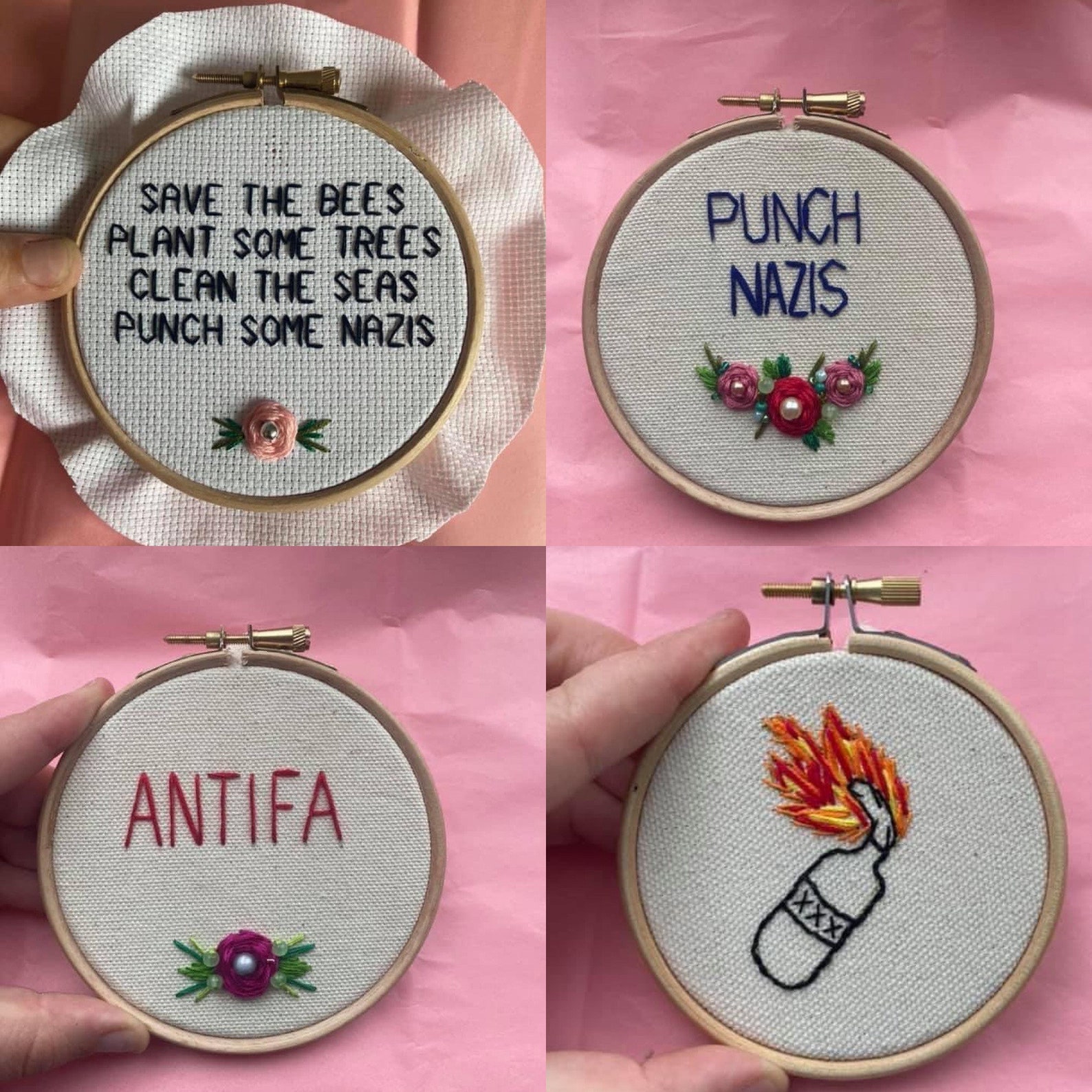 Political leftist embroidery | Etsy