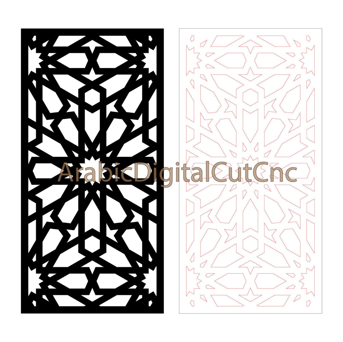 Moroccan Decorative Screen,panels. Geometric Laser Cutting Templates ...