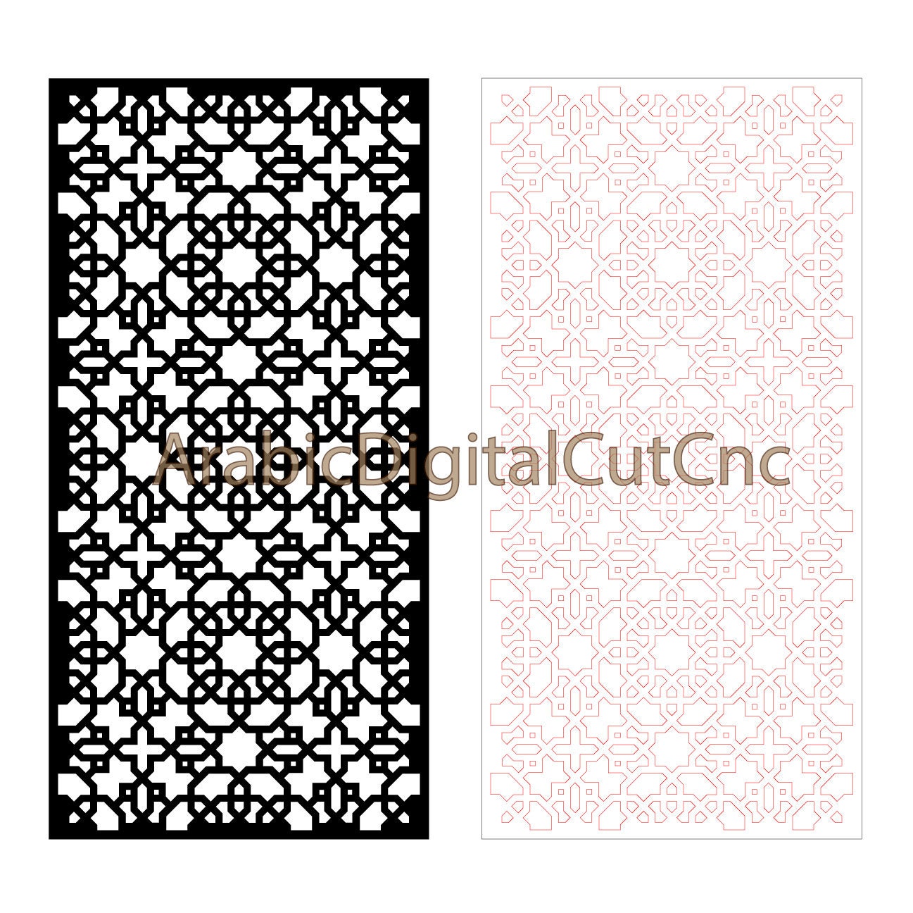 Dxf,cdr,svg,eps,png, Al (21 Files). Arabic Geometric Laser Cutting ...