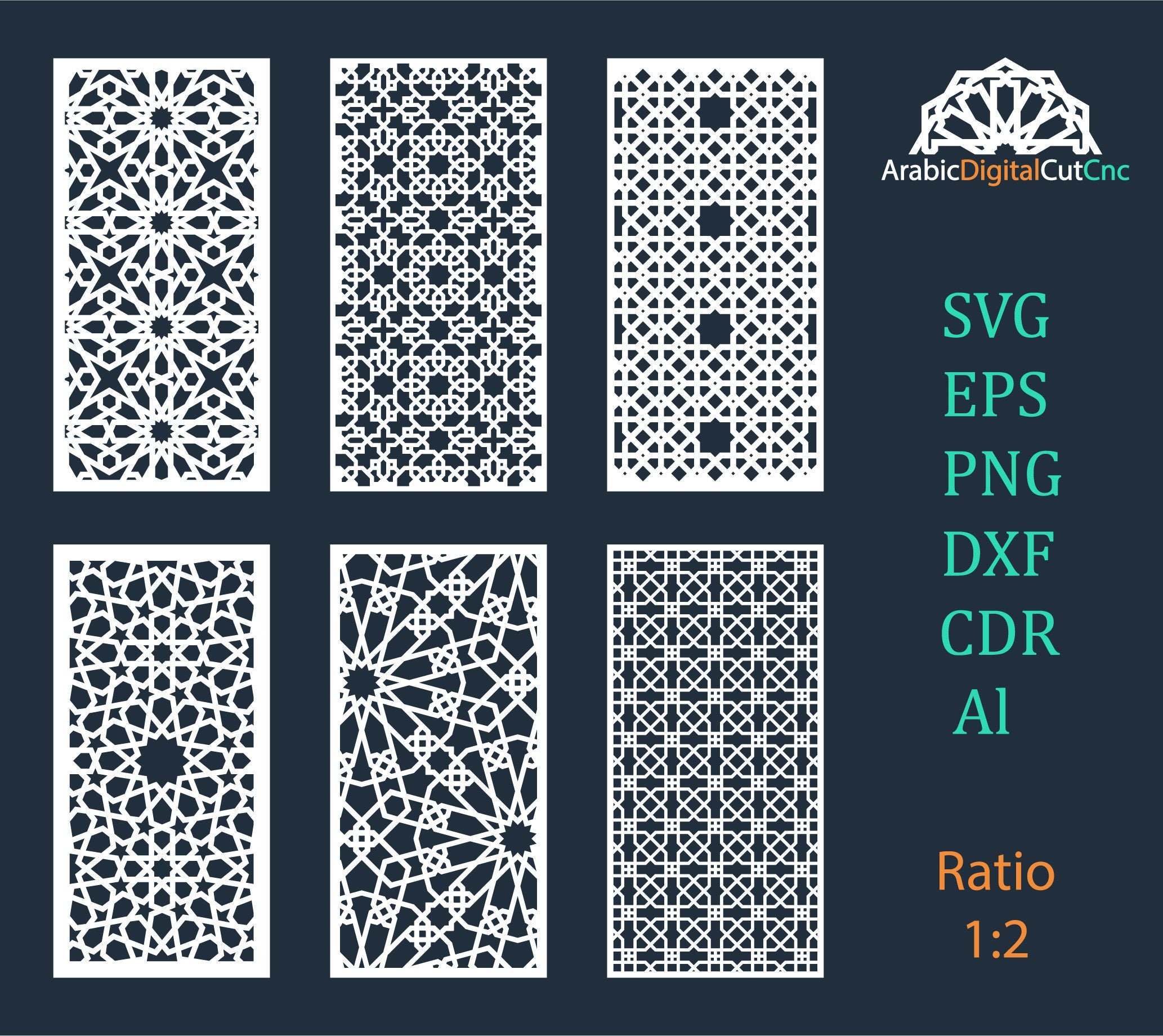 Cnc Files,decorative Screen,panels.islamic Geometric Laser Cutting ...