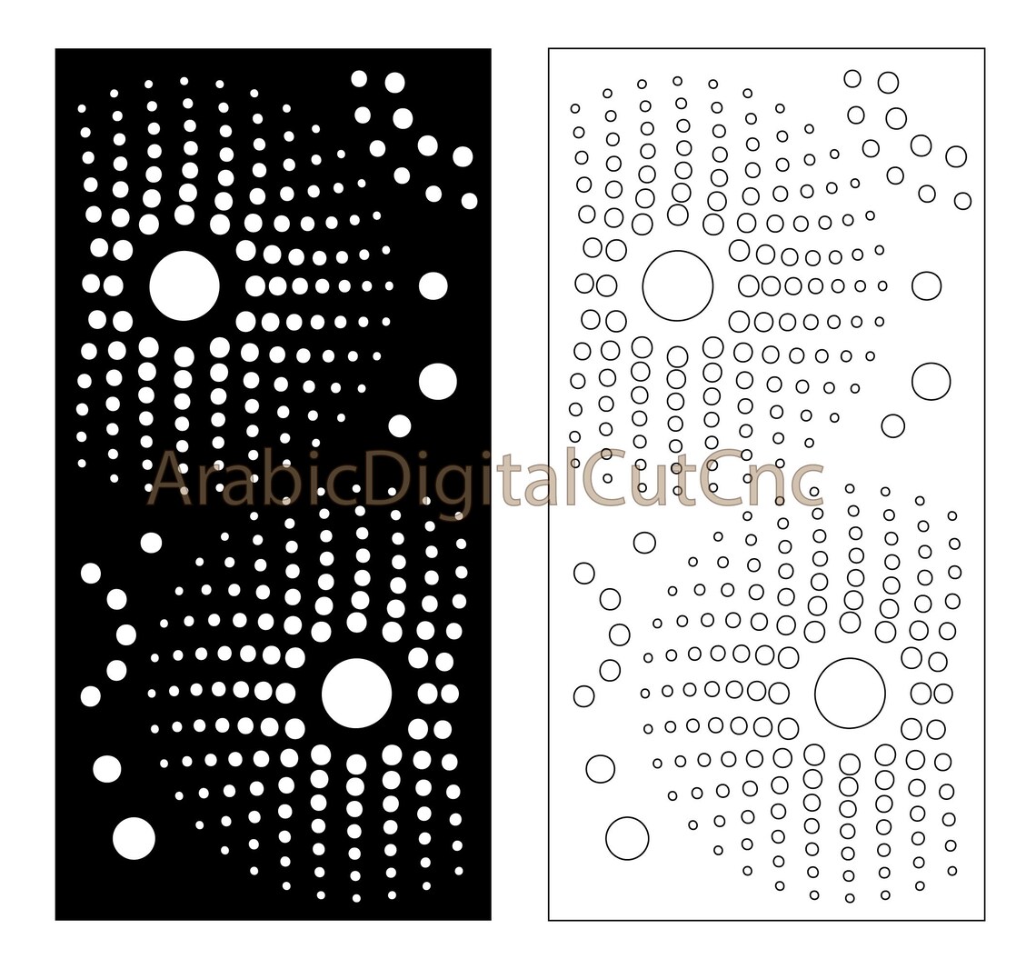 Cnc Files,decorative Screen,panels Kit. Modern Abstract Perforated ...