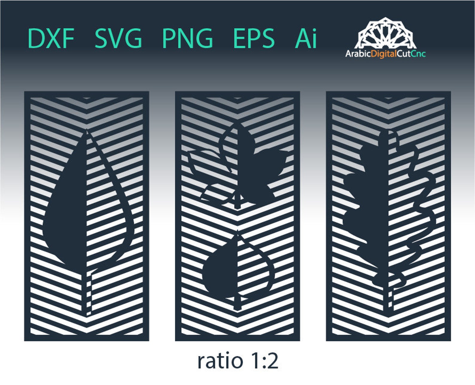 Leaves Leaf 3 Wall Art Decor. DXF SVG PNG Digital Files. - Etsy