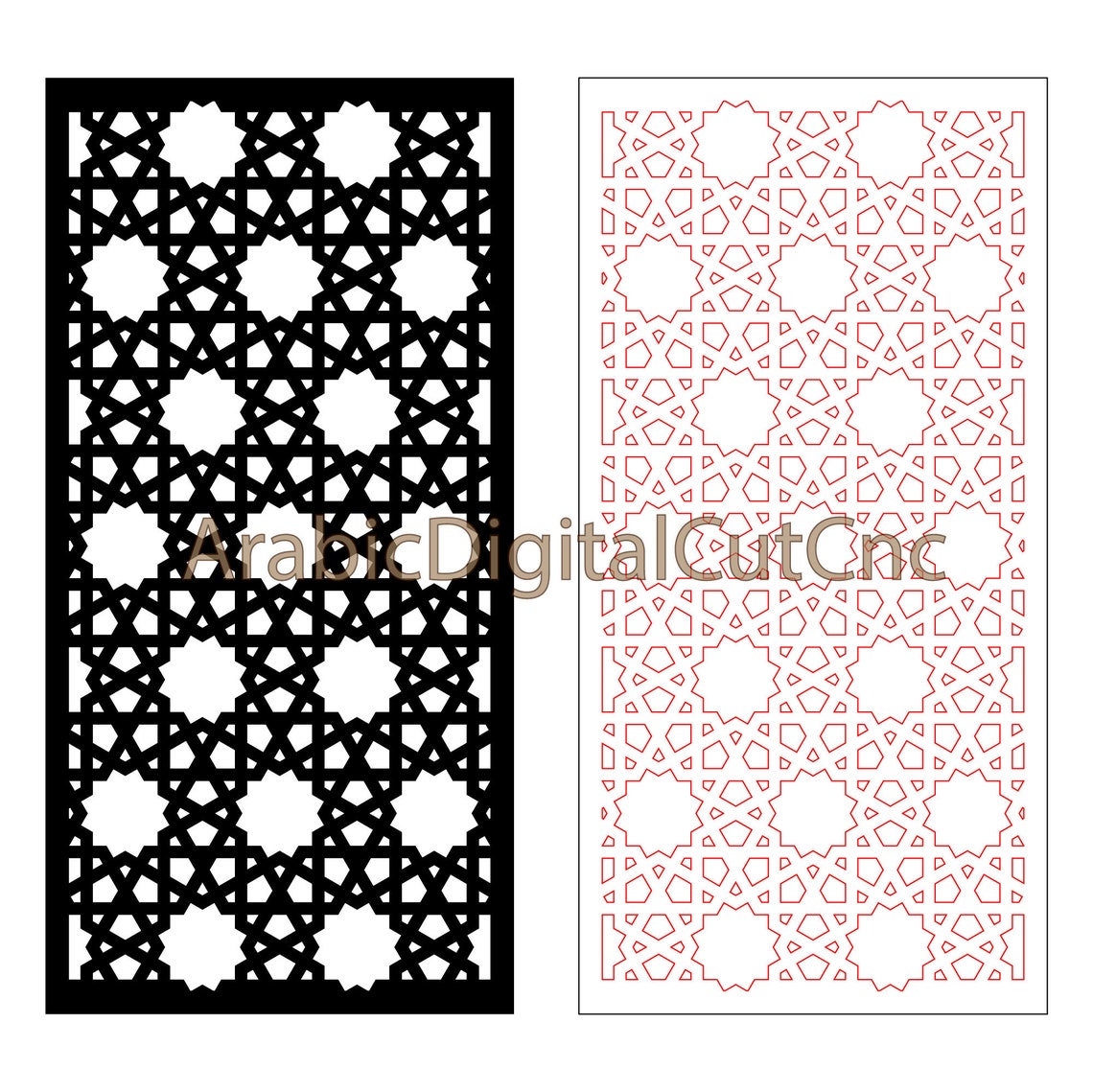 Cnc Files,decorative Screen,panels.islamic Geometric Laser Cutting ...
