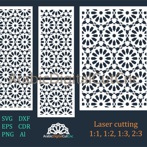 Dxfcdrsvgepspng Al 11 Files. Arabic Geometric Laser - Etsy