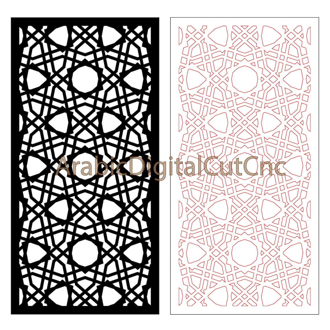 Cnc Files,decorative Screen,panels.islamic Geometric Laser Cutting ...