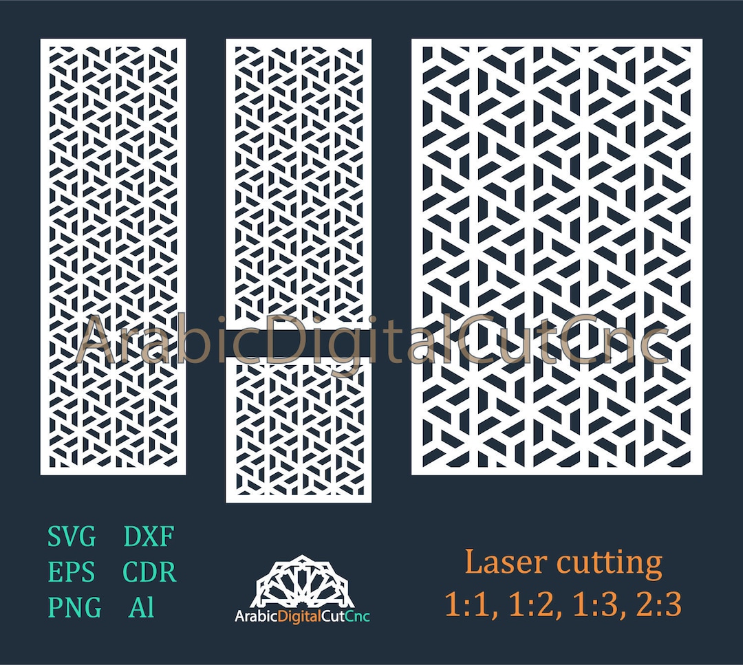 Geometric Laser Cutting Templates, Digital Pattern Set. Cnc Files ...